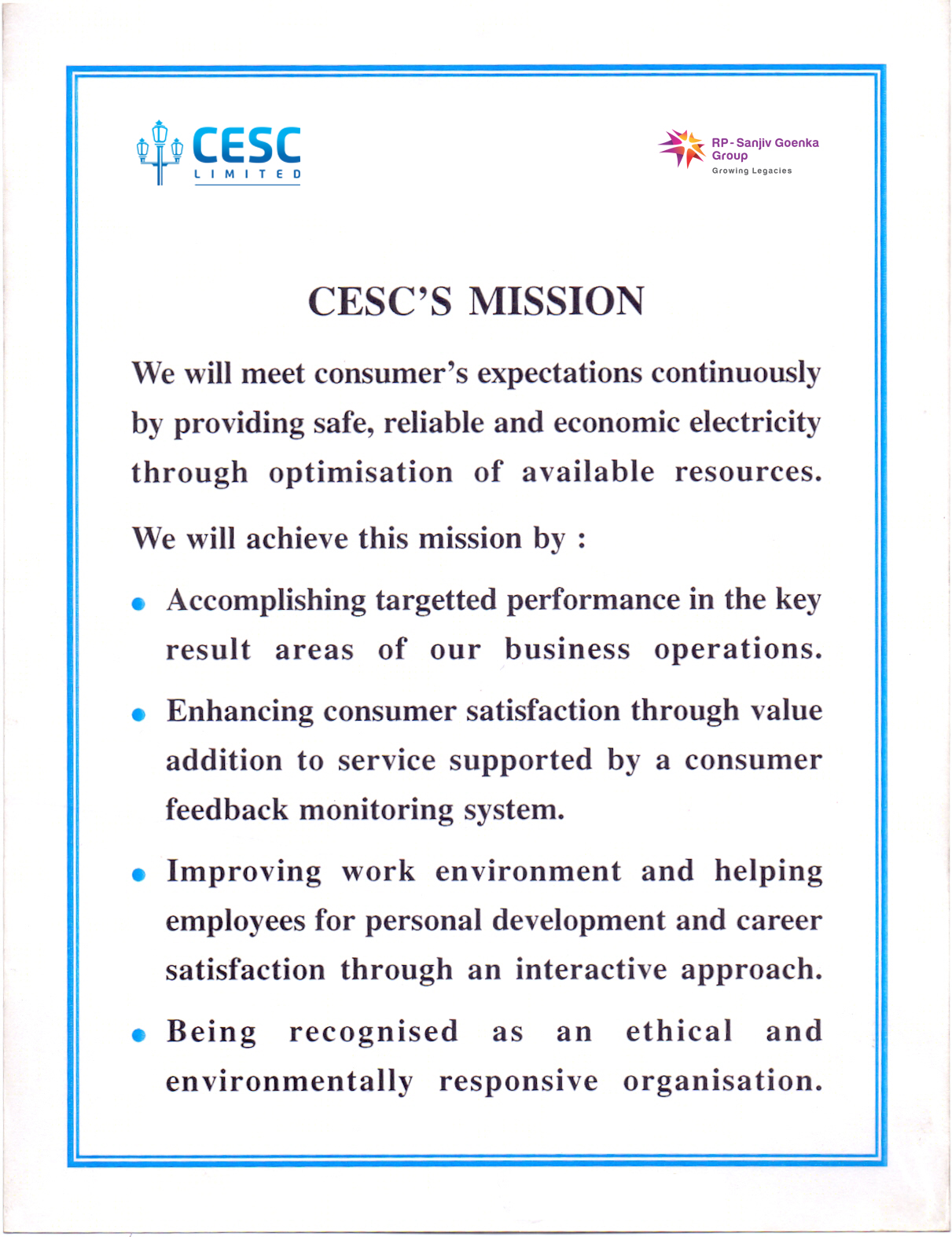 CESC: Mission & Vision